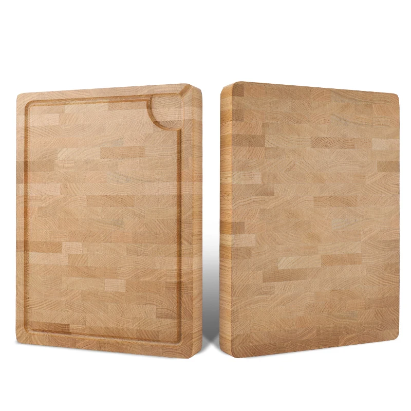 End Grain Red Oak Wood Cutting Board Large Kitchen Butcher Block with ...