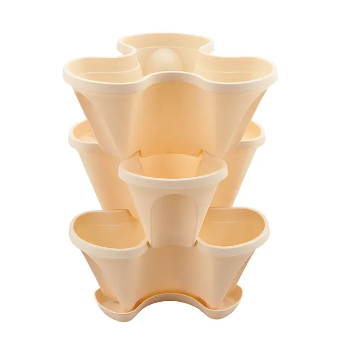 Wholesale Price Stepped Flowerpot Vertical Stackable Plastic Garden ...