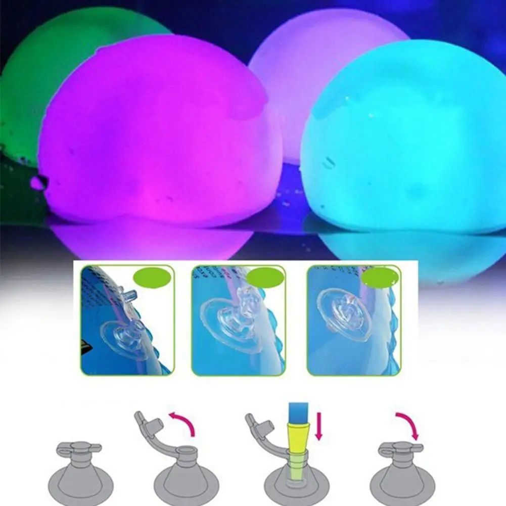 Glowing Beach Ball Remote Control Led Light Swimming Pool Toy Luminous ...