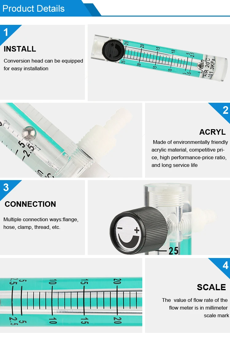 Sentec Thorpe Tube Flowmeter Oxygen Flow Meter Price Gas Flow Meter ...