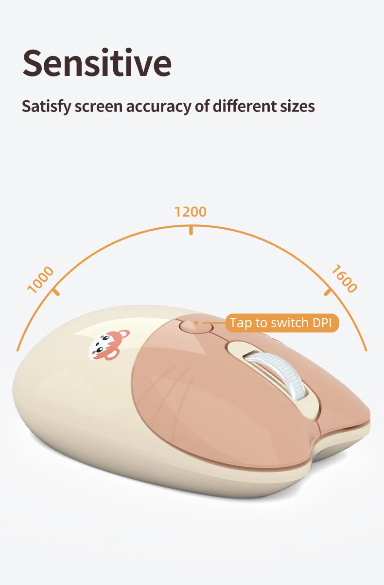 2024 Cute New Design Ip Optical Mouse 2.4ghz Wireless Cat Shape Mouse ...