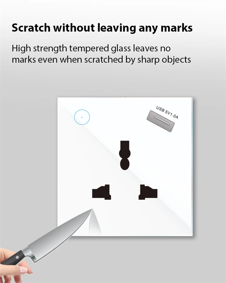 Universal Tuya Smart Touch Wall Socket With Voice Control - Buy Multi ...