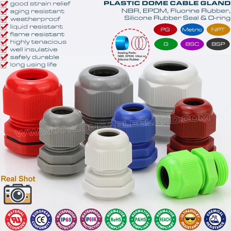 Eco-friendly Plastic Cable Entries,Adjustable Ip68 Nylon Sealed Cable ...