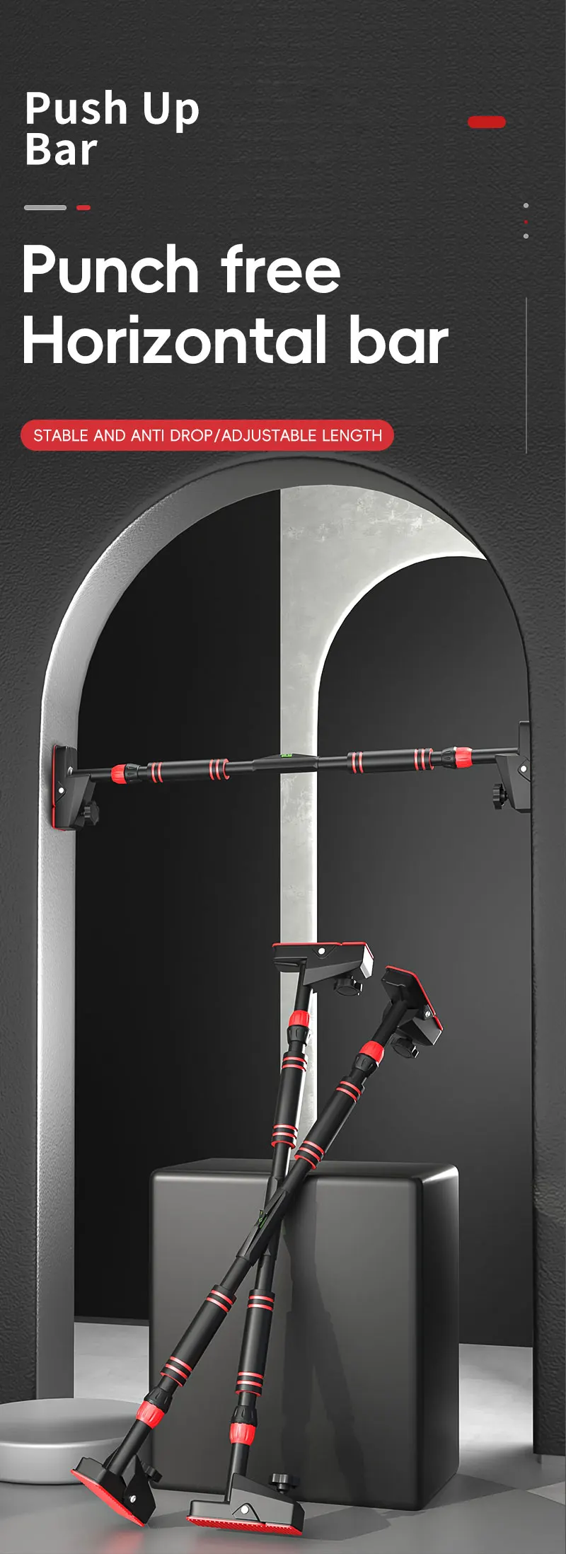 Adjustable Horizontal Bar Fitness Free Standing Multifunctional Pull Up ...