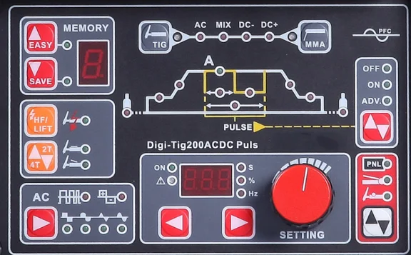 200A Pulse AC DC TIG Welders for Aluminum & Stainless Steel