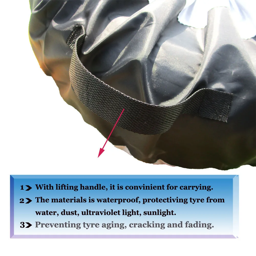 Adjustable Slivery Tyre Covers - Durable & Stylish Protection