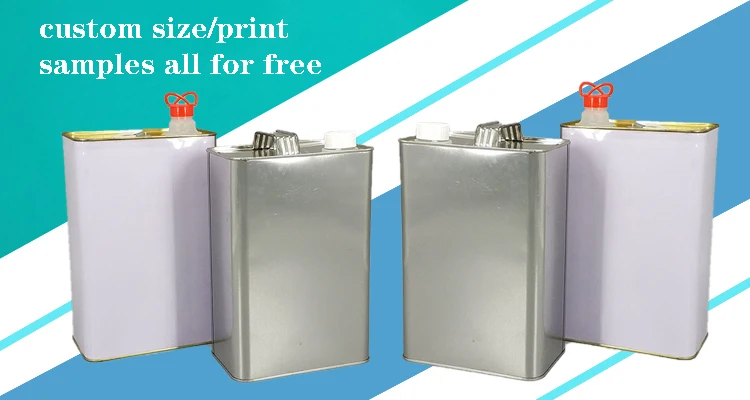 3L, 4L, 5L Rectangular Metal Can Food - Grade Olive Oil Cans