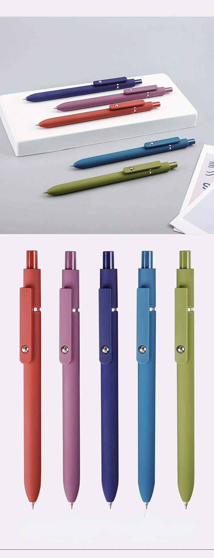 5pcs Quick Dry Ink Gel Pens Fine Point Retractable Roller Ball Pens ...