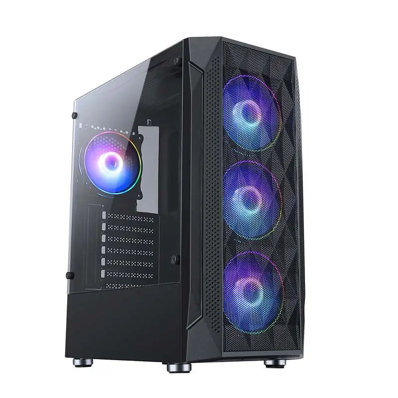 Full Tower Atx/matx/itx Pc Gaming Desktop Case With Tempered Glass Side ...