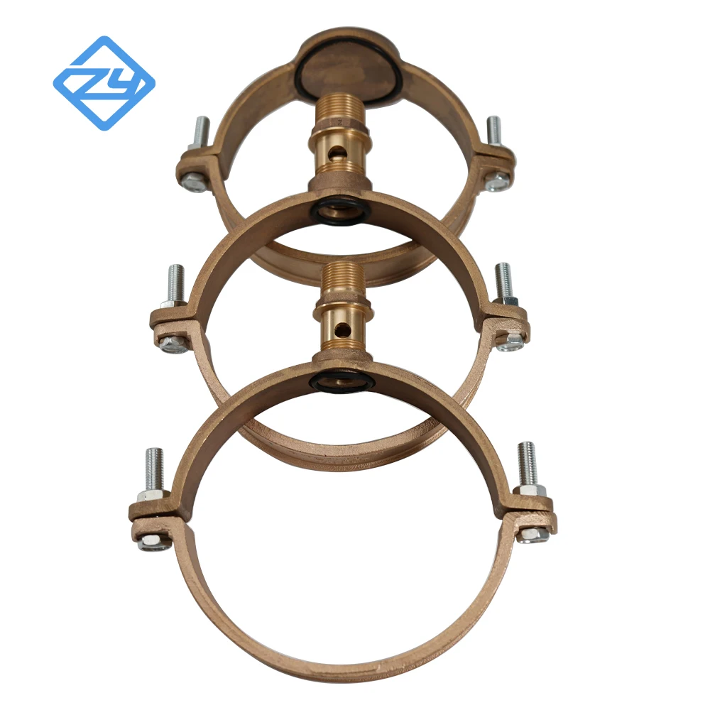 Cast Bronze Saddle Pipe Clamp Ferrule Brass Saddle Tapping Clip - Buy ...