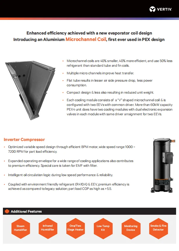 VERTIV Liebert PEX4 120kW P2120 380/415VAC Precision Air Conditioner ...