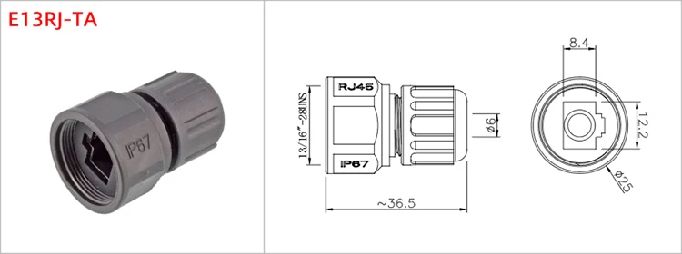 Rj11 Connector,Panel Mount Waterproof Or Weatherproof Rj45 Female M25 ...