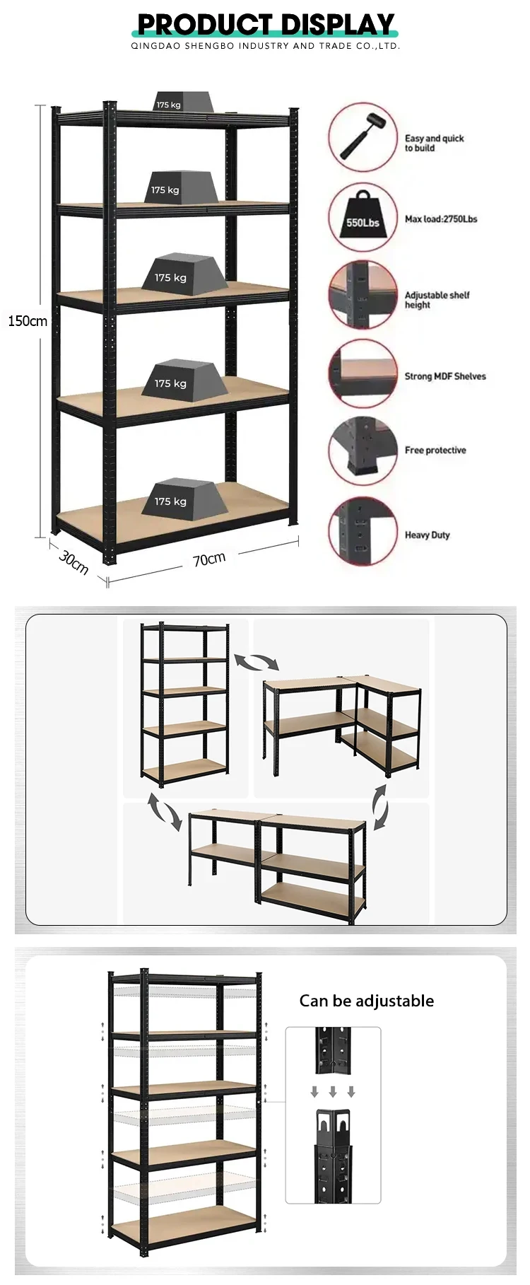 Customized Stacking Shelves Simple Parts Heavy Duty Warehouse Pallet ...