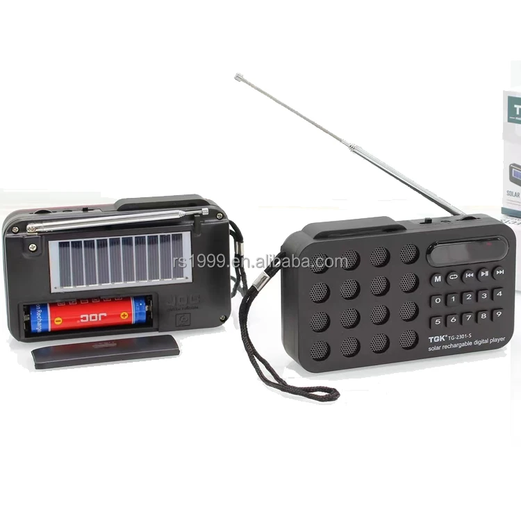 Tg2301-s Tgk Blue Tooth Speaker Solar Radio Digital Selects Music ...