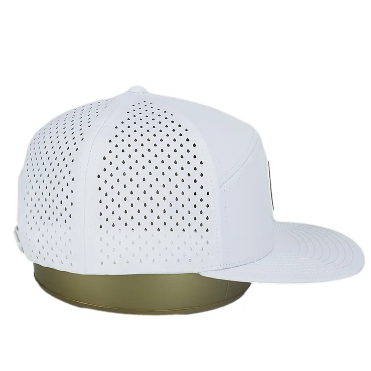 Custom logo Waterproof Performance Laser Perforated 5 Panel Hat Water ...