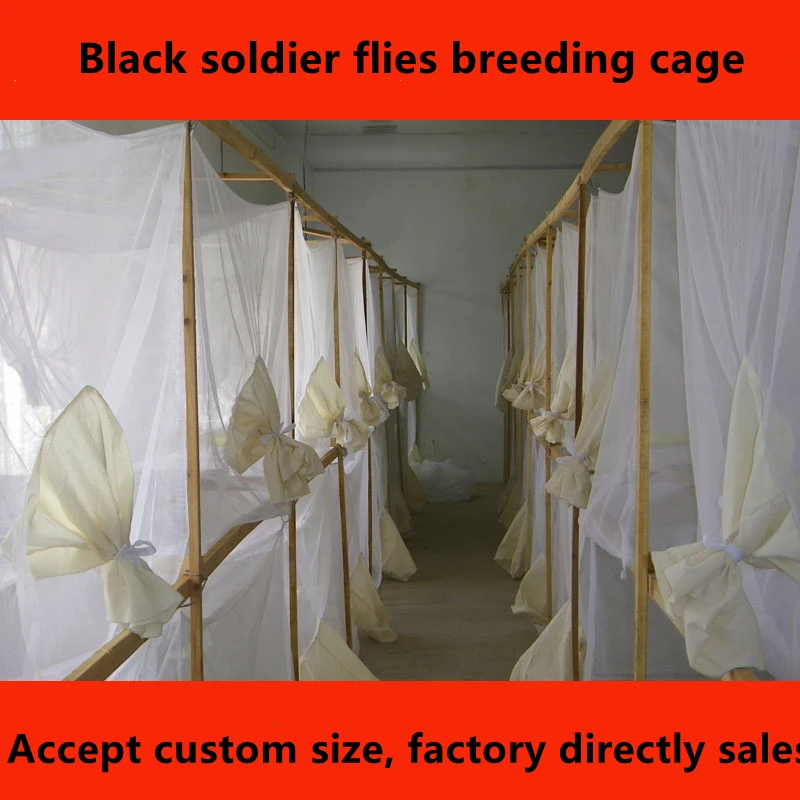 Customizable Black Nylon Breeding Mesh Cage for Flies - 2x1x1m - ODM ...