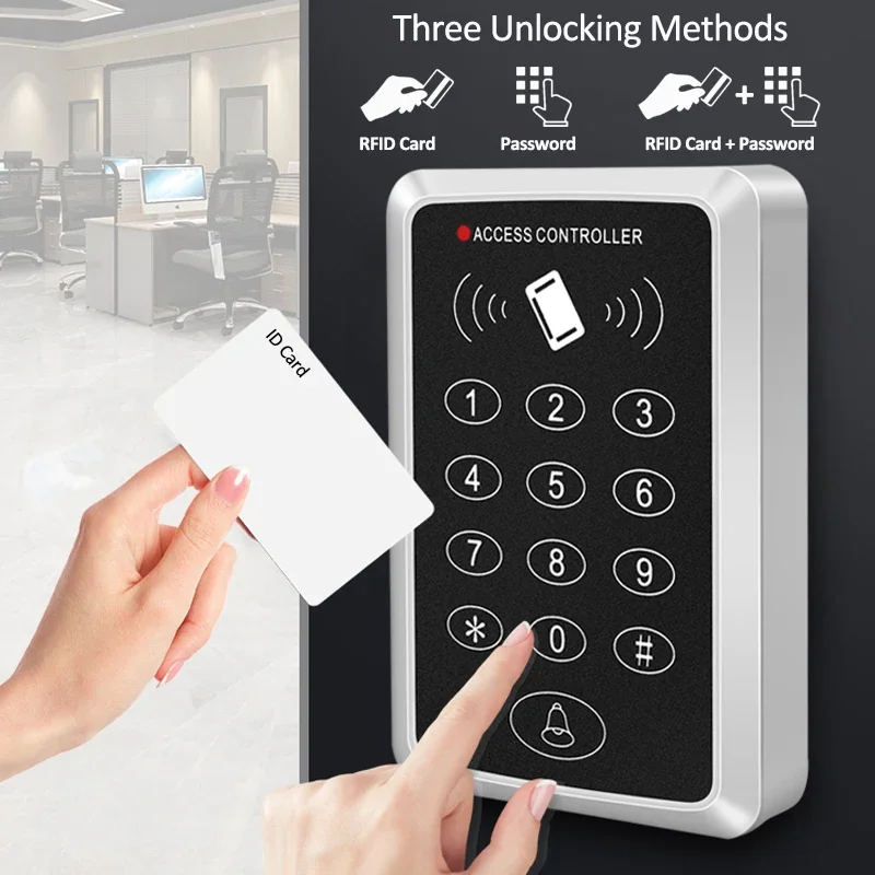 125KHz RFID Access Control Keypad EM Card Reader Door Access Control ...