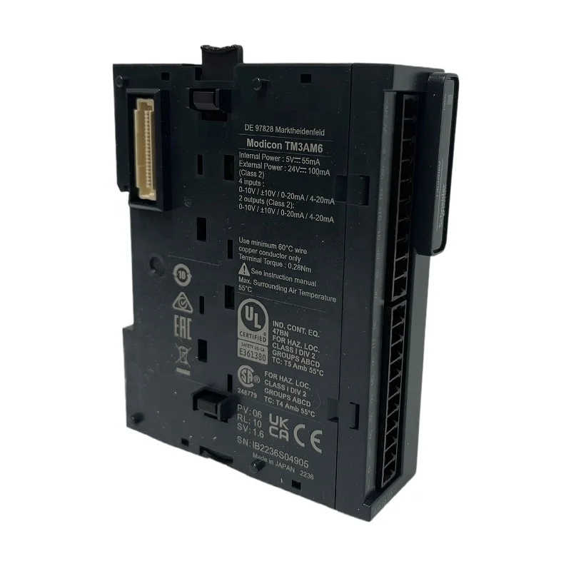 Tm3ti4/tm3di8/tm3di16/tm3aq2/aq4/tm3tm3/tm3am6/tm3ai4/tm3ai8 M238 Analog Input Plc Module ...