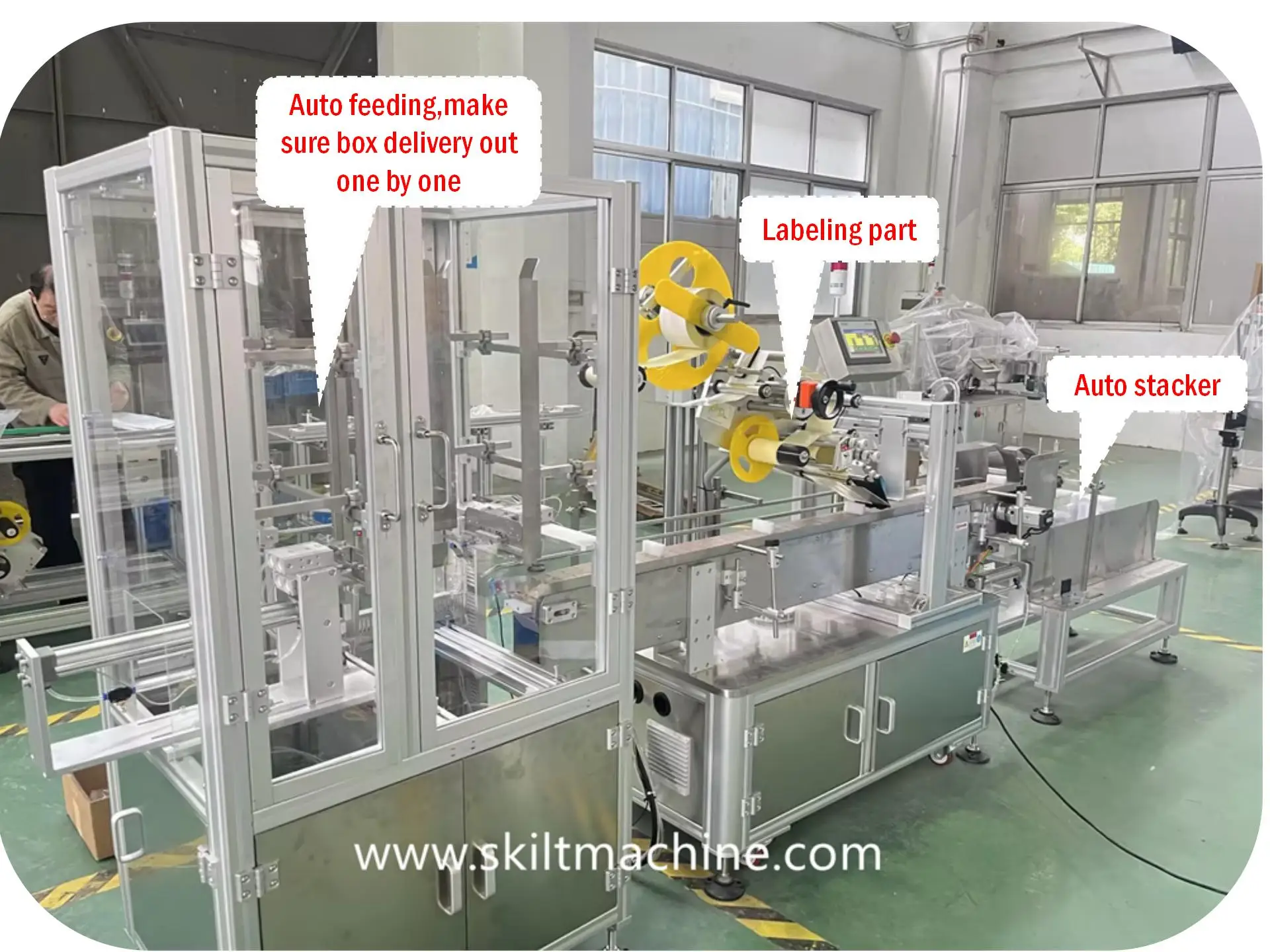SKILT Auto Sticker Egg Carton Labeling Machine - 23 Years Experience
