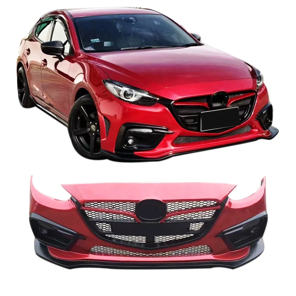 Car Bumpers for 2014-2016 Mazda 3 Axela - Durable Front Plastic Body ...