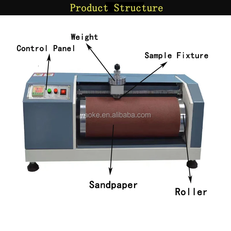DIN Abrader - ISO4649 Rubber Abrasion Tester by YAOKE