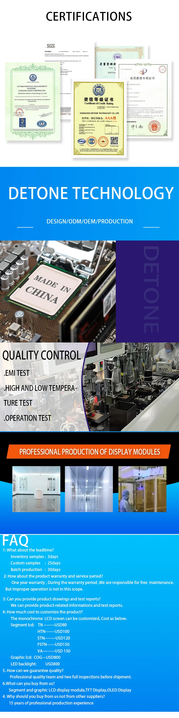 1.5 Inch OLED Module with 128x128 Resolution and SH1107 Driver