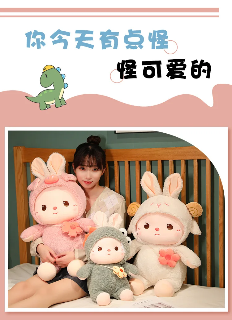 Hot Sale Transform Rabbit Cute Rabbit Doll Creative Children Comfort ...