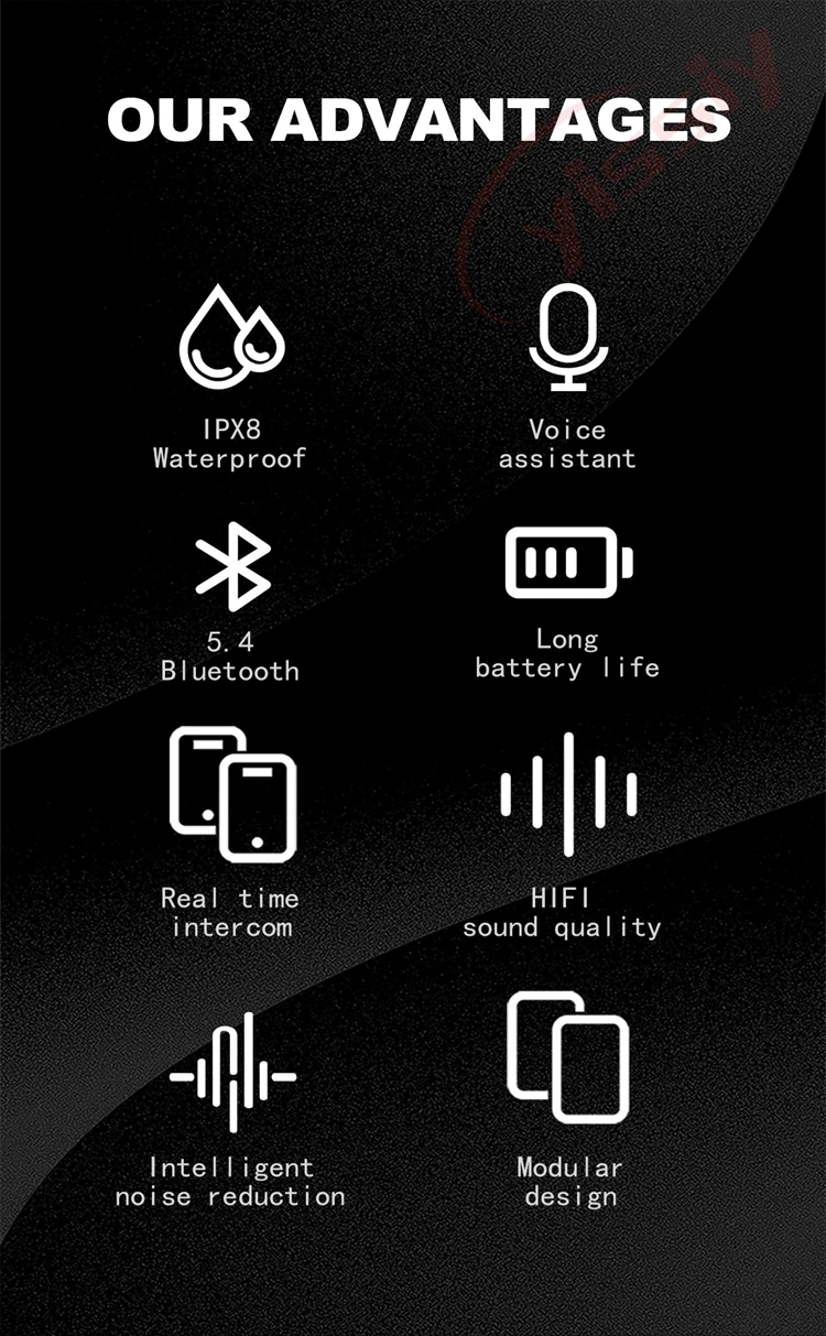 K09 Motorcycle Helmet Earphone: Wireless Intercom Headset with FM Radio ...