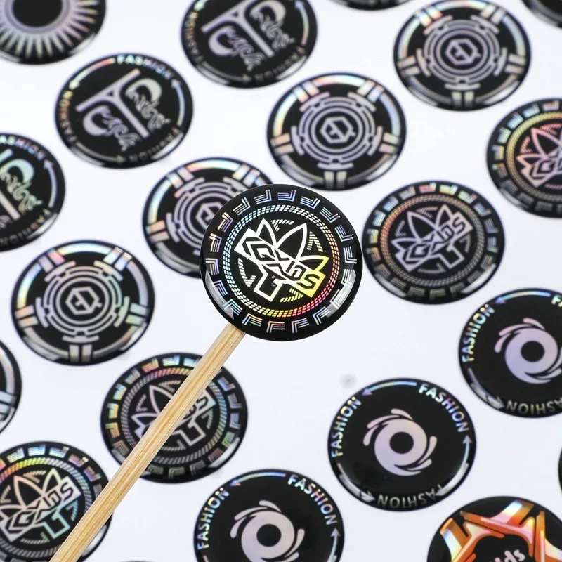 Custom Holographic Epoxy Resin Label Dome Logo Sticker Self Adhesive 3d ...