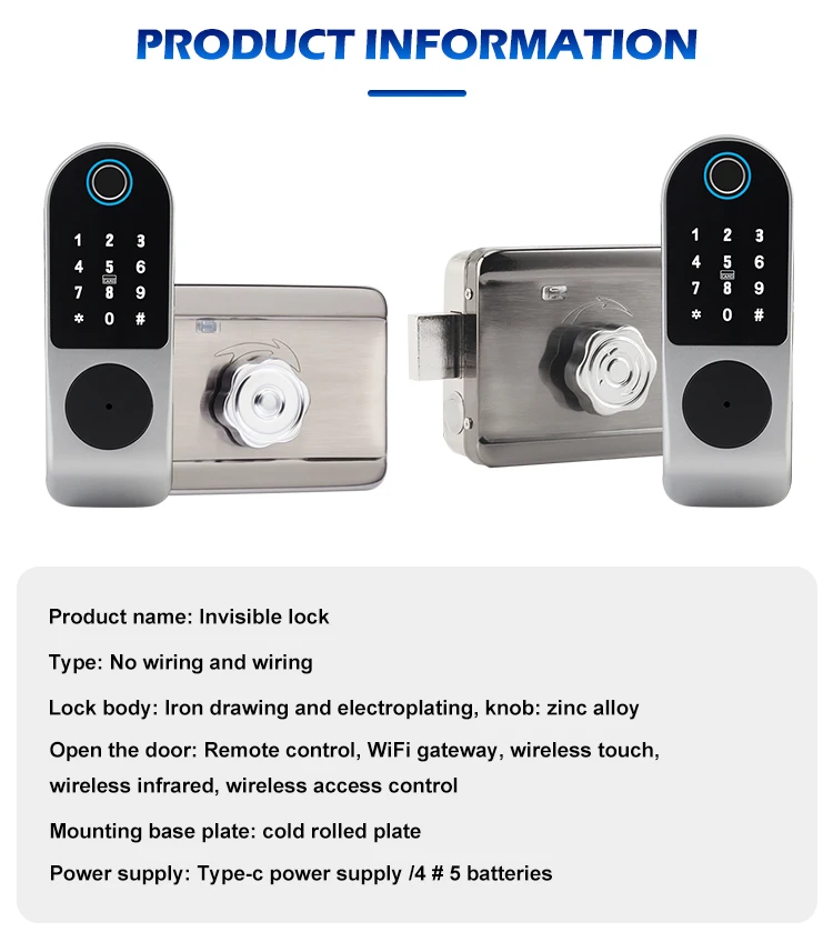 Jinjian Outdoor Type-c Power Supply Swipe Ic Card Fingerprint Unlock ...