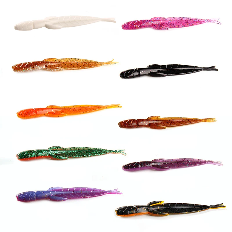Weihe 7.8cm 1.42g 12colors 20pcs/bag Leech Shape Soft Fishing Lure Pvc ...