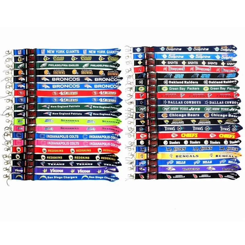 Customized NFL Logo Neck Lanyard Lanyard Football Team Detachable Nylon ...