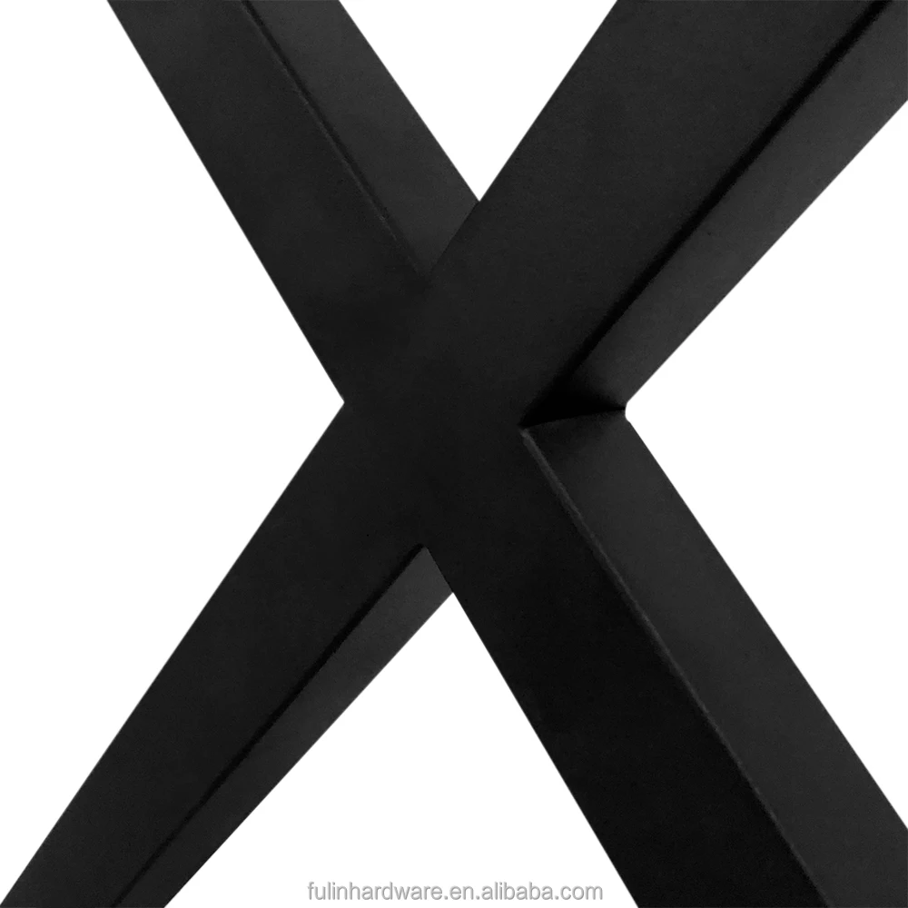 Durable Dining Table Legs - Custom X Shape Industrial Hardware