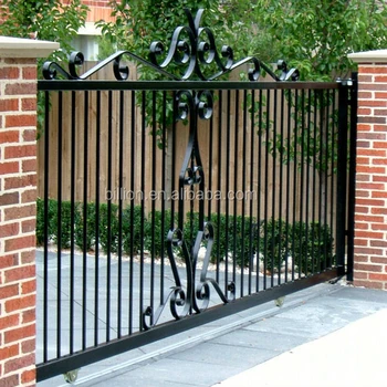 China Factory Wrought Iron Sliding Driveway Gates For Garden House ...