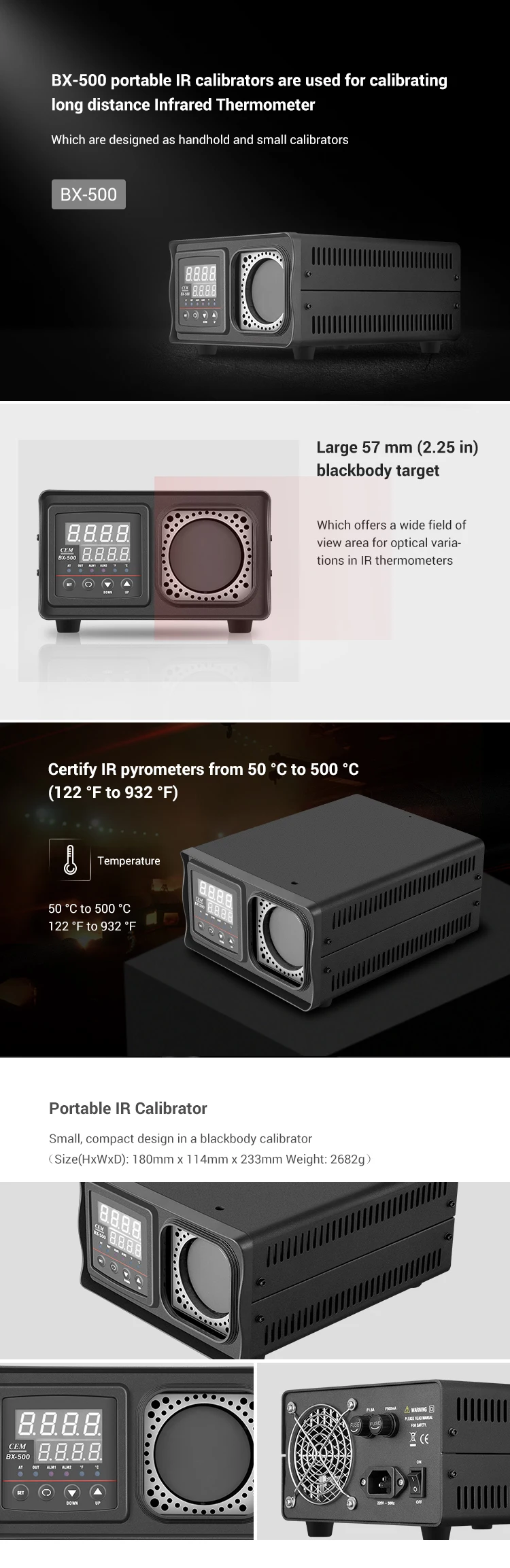 CEM BX-500 Temperature Calibrator - Precision and Reliability