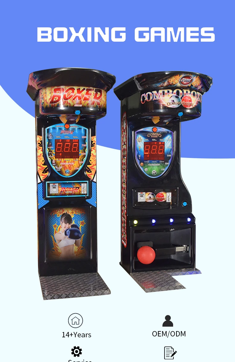 Boxing Strength Test Machine Coin Operated Boxing Game Machine for Sale ...