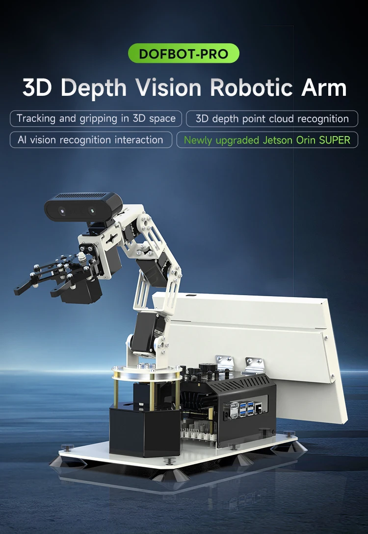 DOFBOT Pro 3D Depth Camera Vision Robotic Arm for Jetson NANO