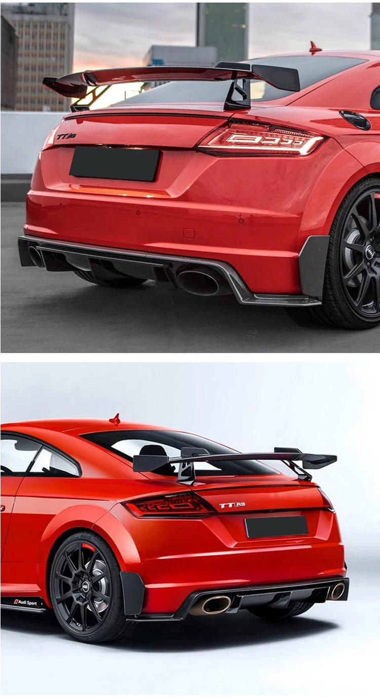 Carbon Fiber Body Kit Front Splitter Rear Diffuser Hood Sides Skirt ...