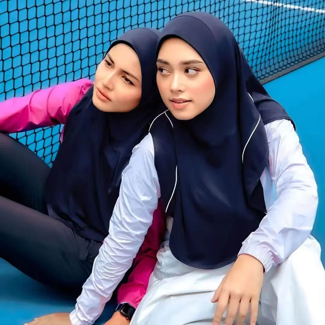 Islamic Muslim Sport Instant Hijabs Elastic Cotton Jersey Underscarf ...