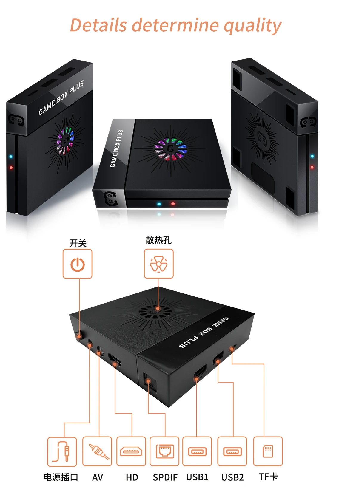 X6 Super Game Box 4k Hd Output Tv Video Game Console Wireless Controls ...