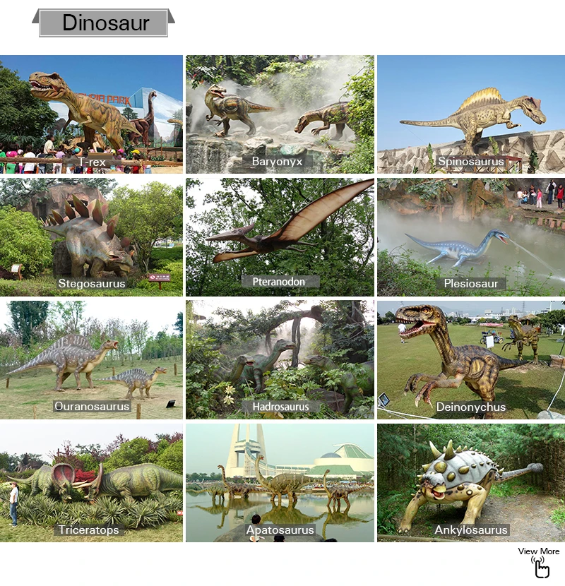 Custom Made Long Neck Animatronic Moving Dinosaurs