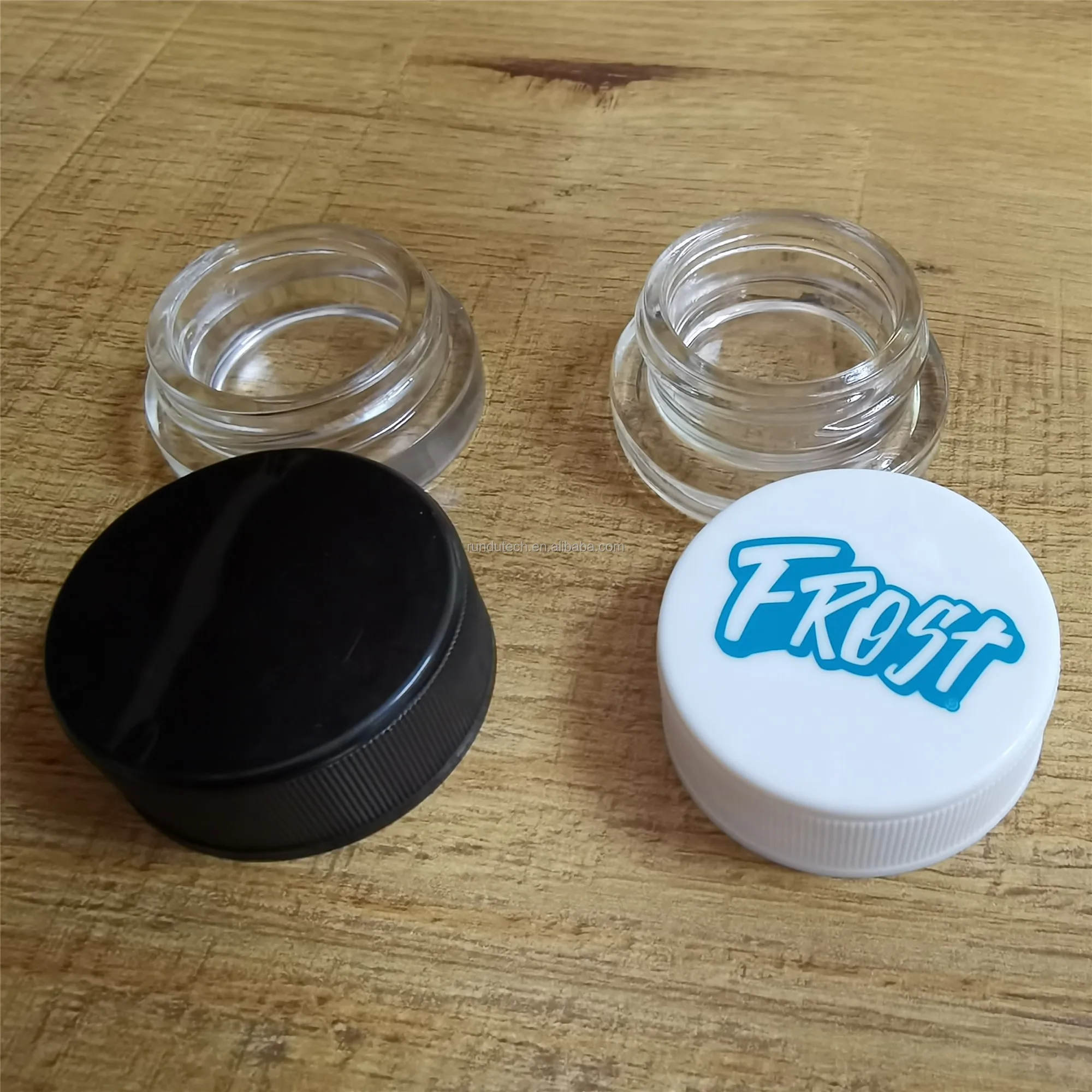1 G Concentrate Container 3ml 5ml 9ml 7ml Clear Round Oil Glass Jars W ...