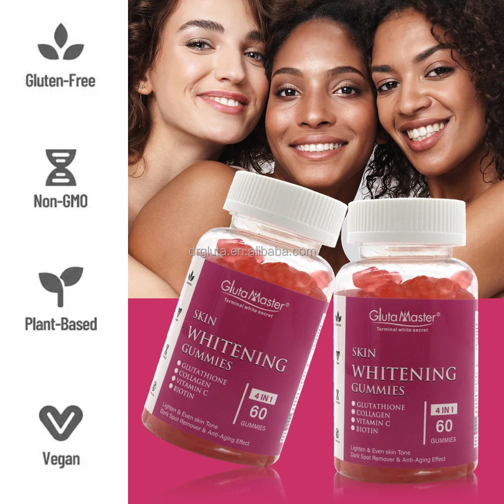 Natural Skin Whitening Gummies for Even Tone & Dark Spot Removal with ...