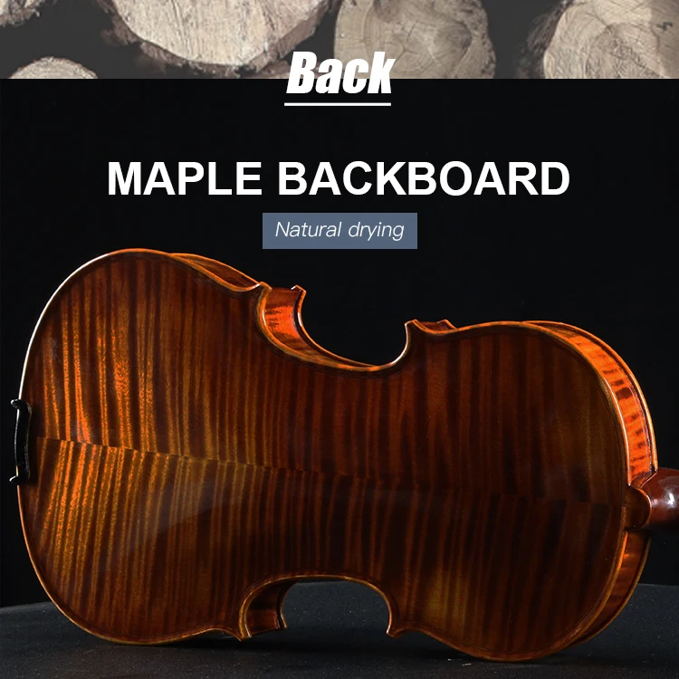 Wholesale Flame Maple Violin - Intermediate Instrument