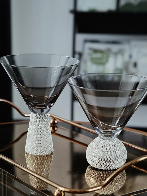 Custom Glass Whisky Wine Cup Luxury Diamend Crystal Champagne Cocktail ...