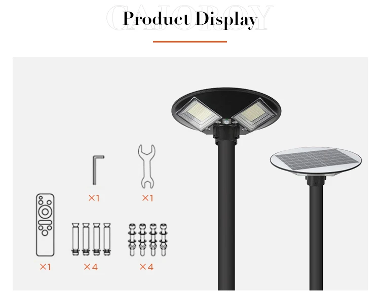 360 Degree 100w Street Solar Lamp IP65 LED Source UFO Light