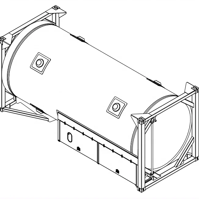 20FT T75 ISO Tank Container Cryogenic Liquid Oxygen Nitrogen Argon LNG ...