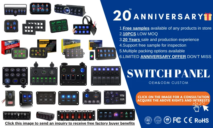 HOT 8 Way Switch Panel 10-30V with up to 60A Continuous