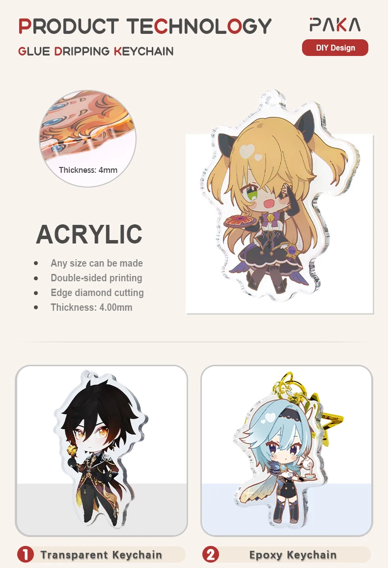 PAKA 2023 Best Custom Printed Acrylic Charms Anime Figure Acrylic ...