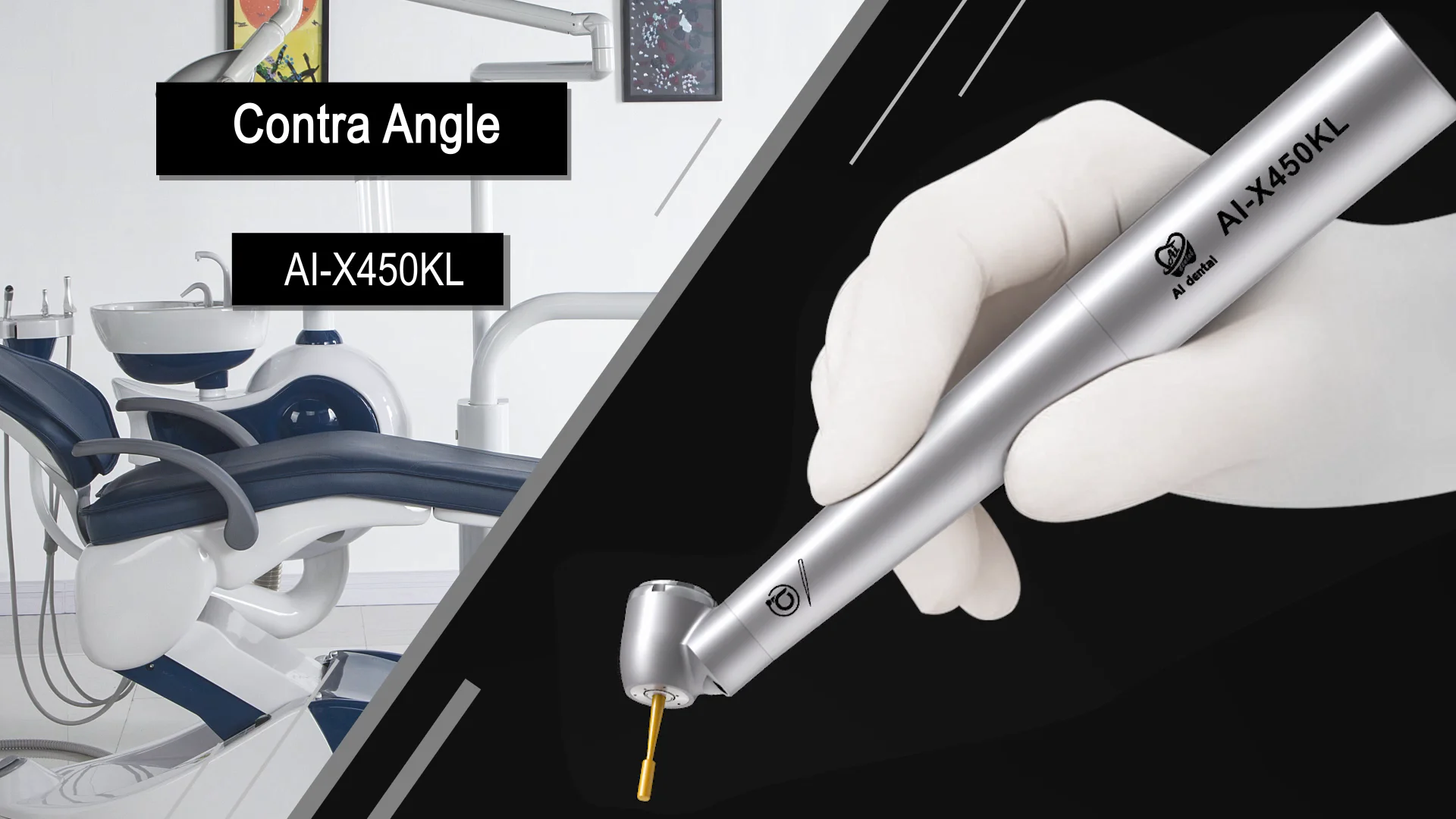 Mini Turbina De Aire Dental Con Ángulo De 45 Grados,Pieza De Mano De Alta Velocidad,Óptica,Led ...